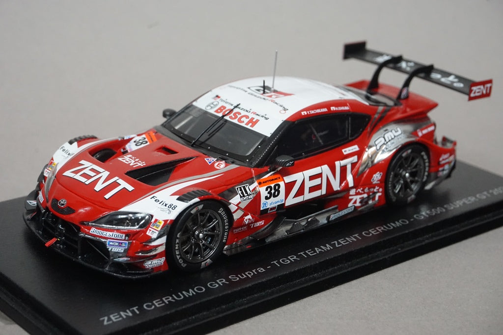 1:43 SPARK SGT062 Toyota ZENT CERUMO GR Supra GT500 Super GT 2023 #38 – Boost Gear - GLOBAL