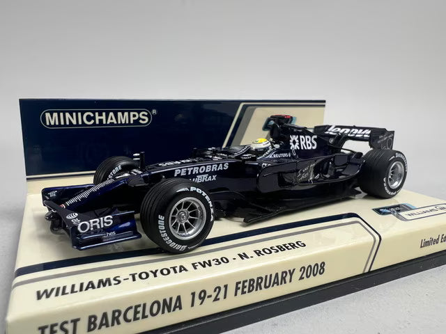1:43 MINICHAMPS 400080207 AT&T Williams Toyota FW30 Test Barcelona N ...