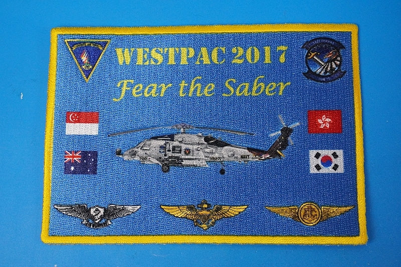 Patch USN Navy WESTPAC 2017 Fear the Saber without hook and loop ...